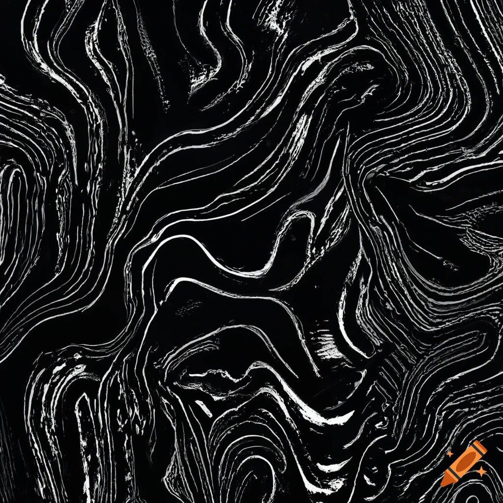 Abstract grip pattern in black and white on Craiyon