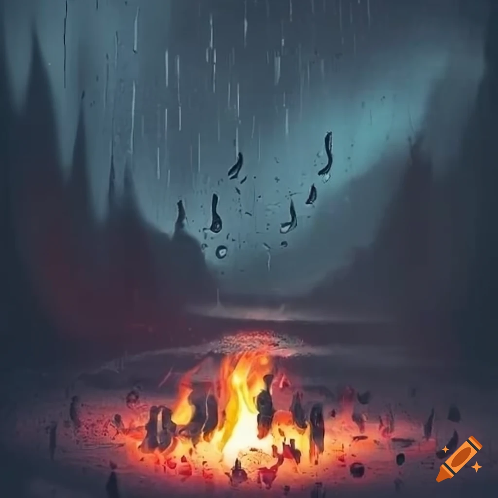 By the fire in the rain