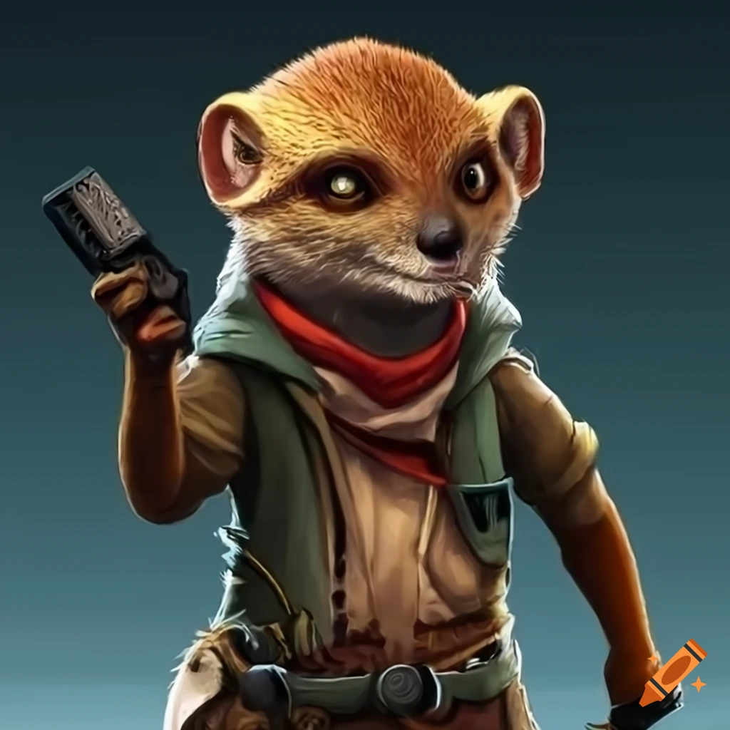 Anthropomorphic Mongoose Adventurer HD hi res ultra realistic on Craiyon