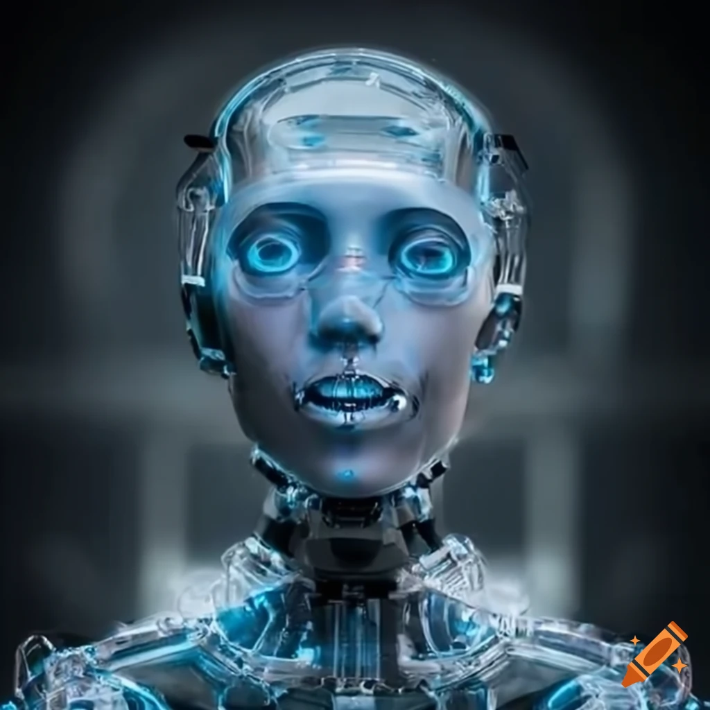 A beautiful transparent robot