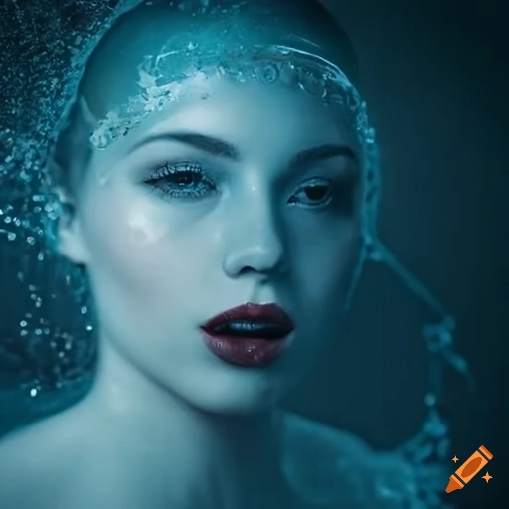 Woman waterwoman in water on Craiyon