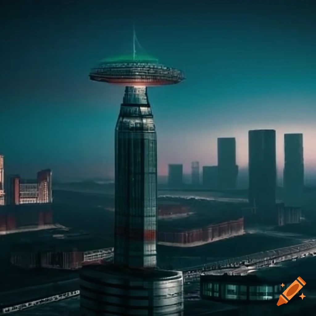 Futuristic soviet city on Craiyon