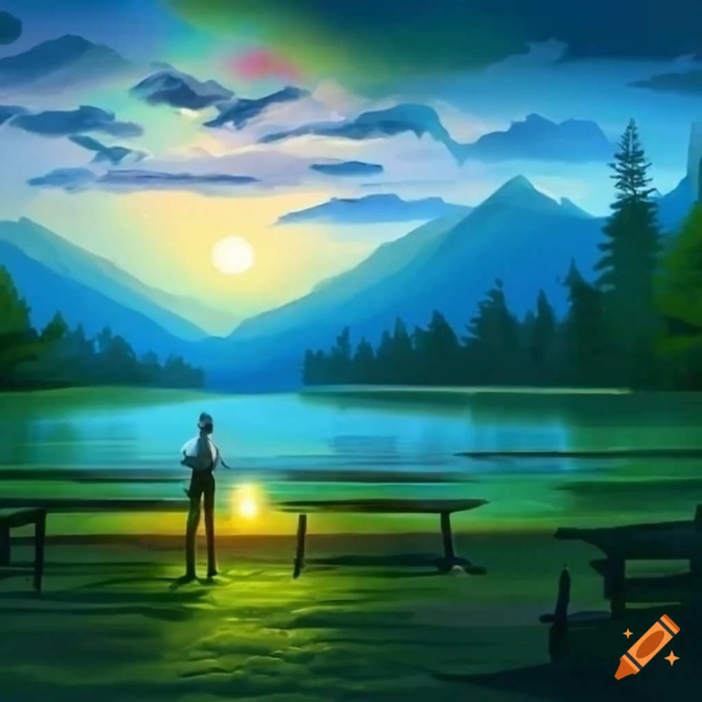 A happy peaceful scene