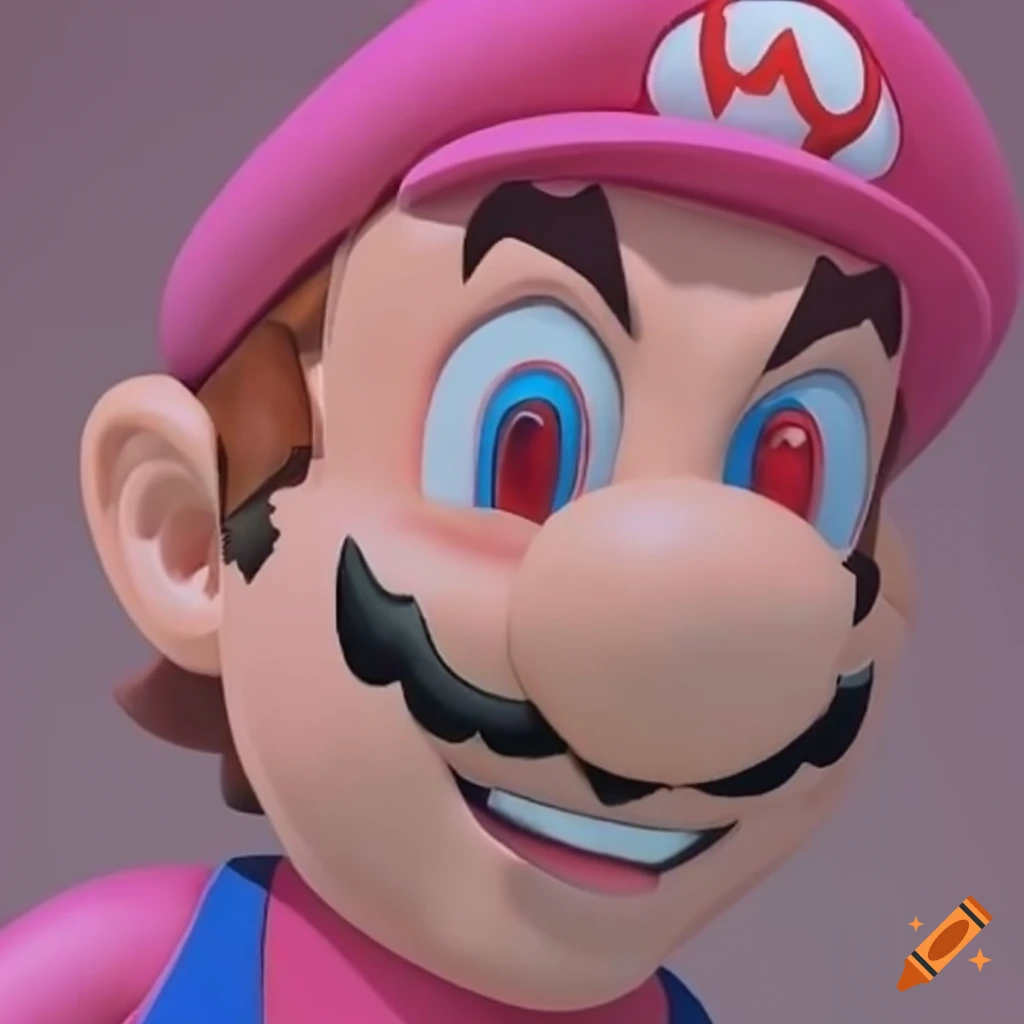 Angry pink mario