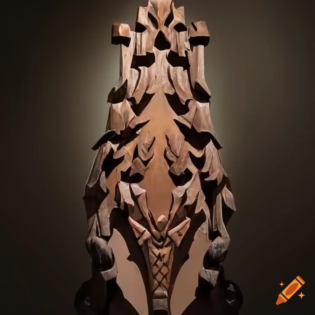 ‘architectural stave carving’-style, hd zelda game, shield sculpture ...