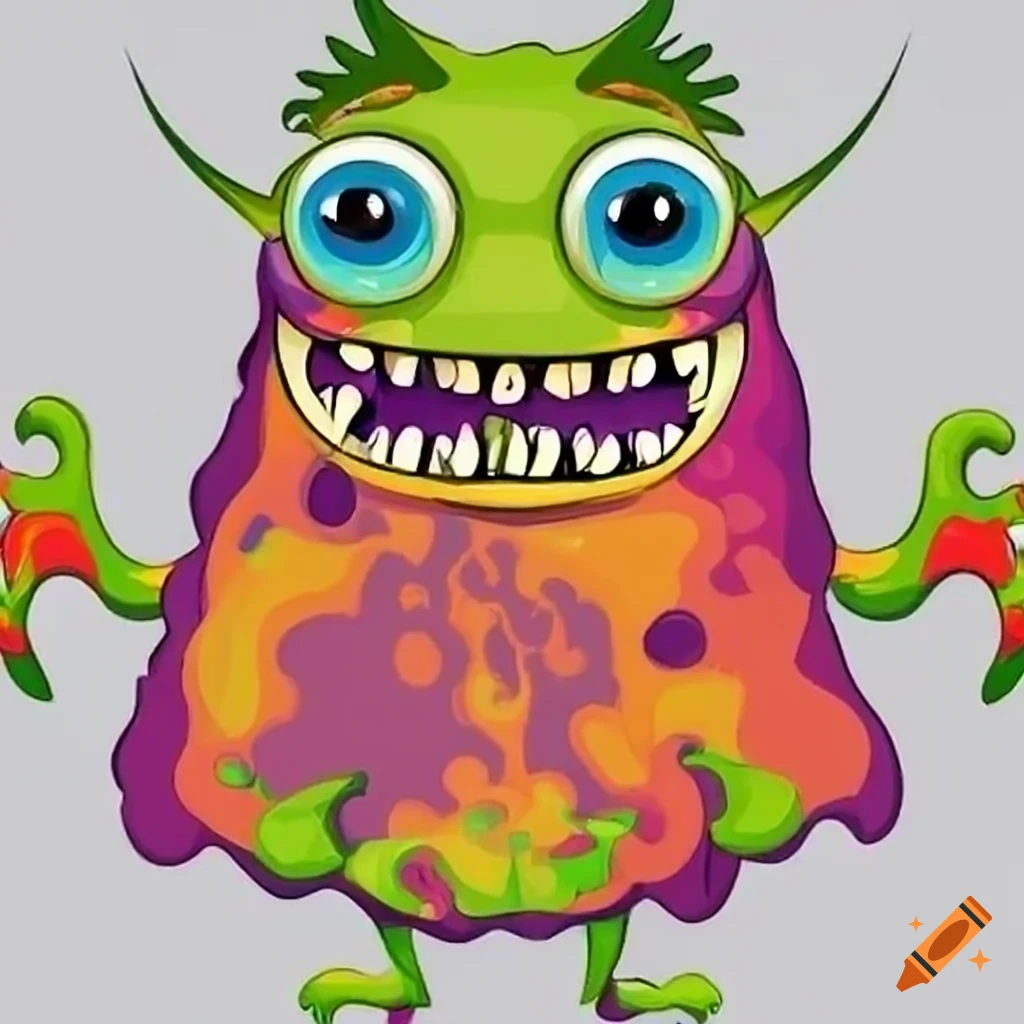 A charming cartoon monster