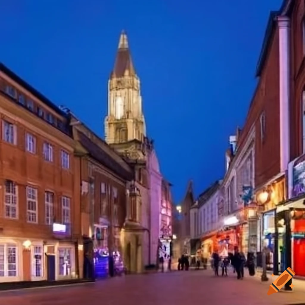 Leicester city centre on Craiyon