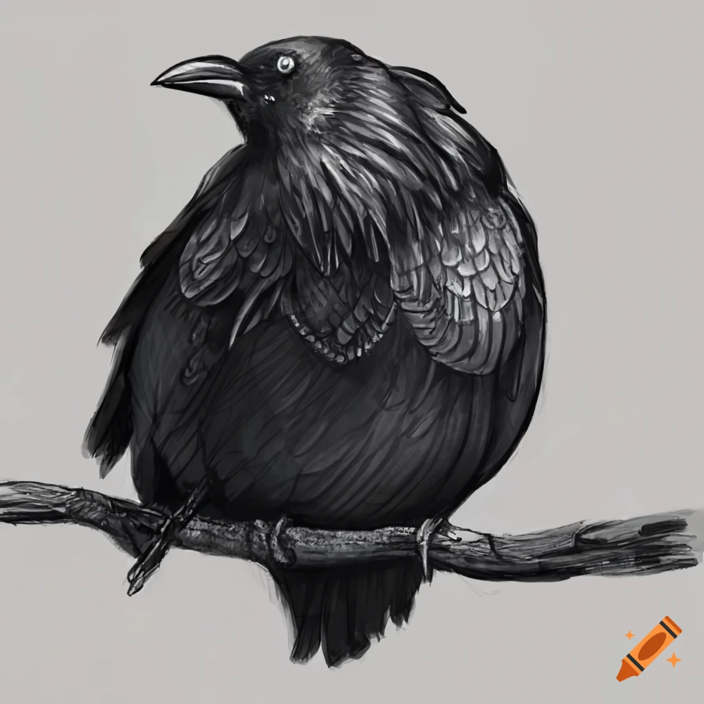 Fat raven wearing an eyepatch eyepatch on Craiyon