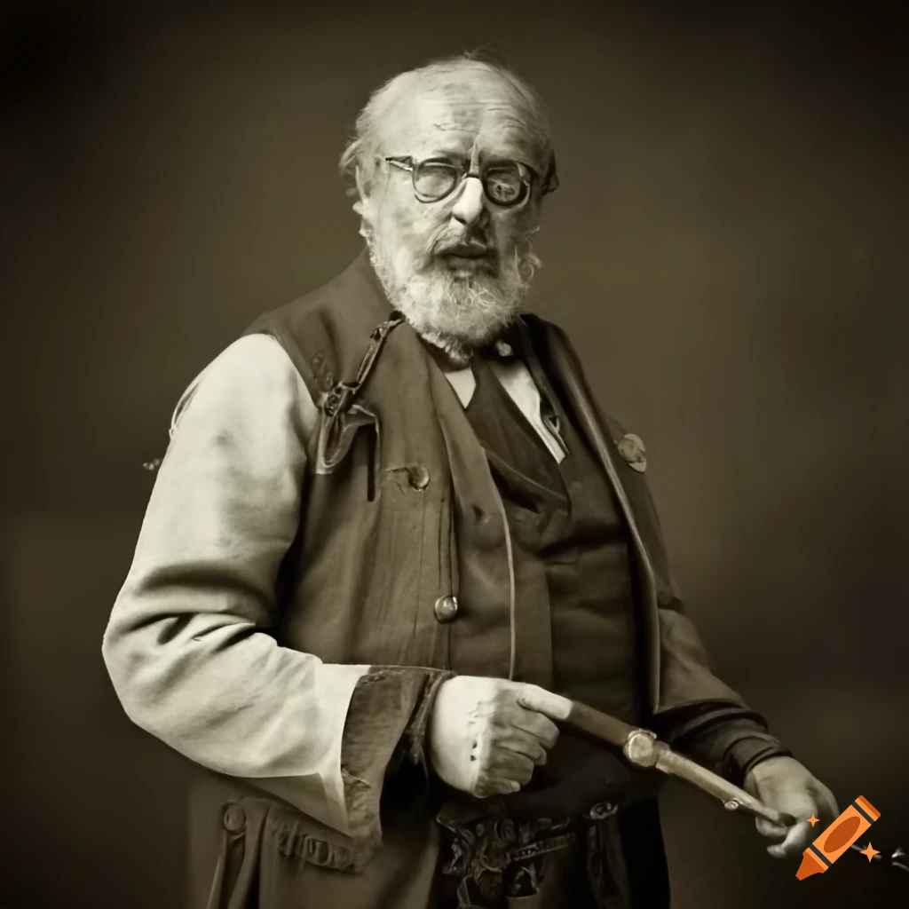 Archibald bransworth, steampunk industrialist and portly man on Craiyon