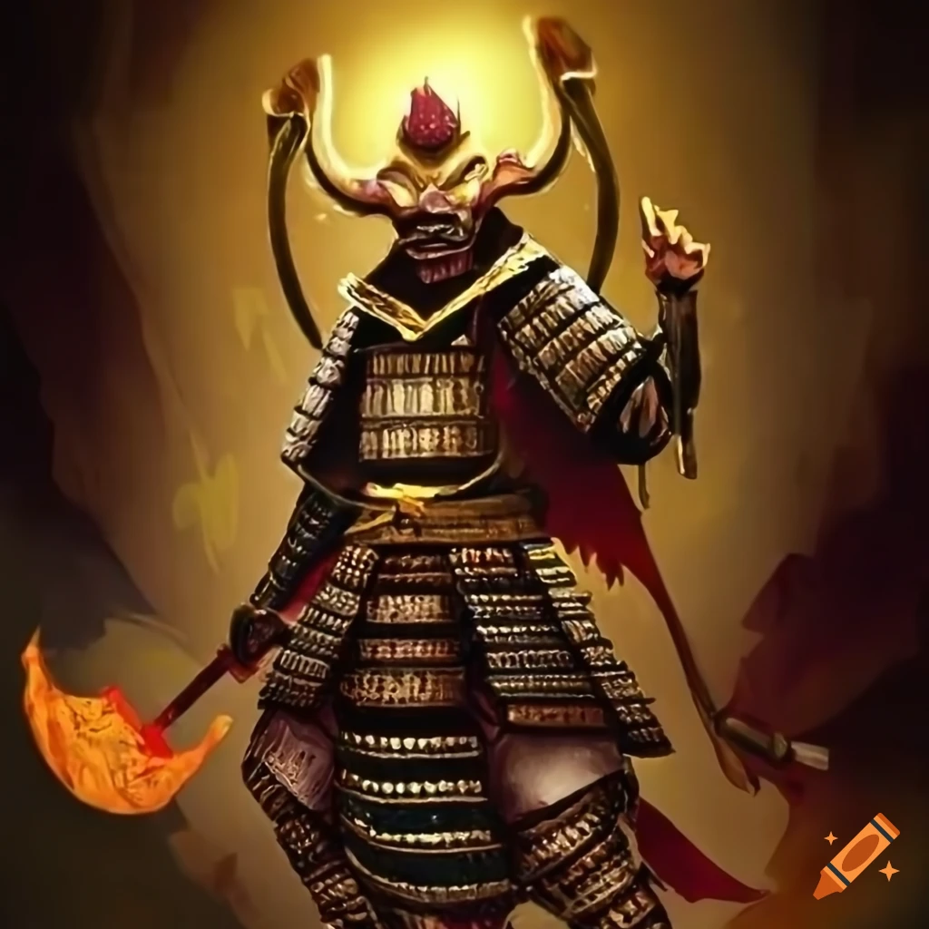 Rat mage samurai with a golden mask on Craiyon