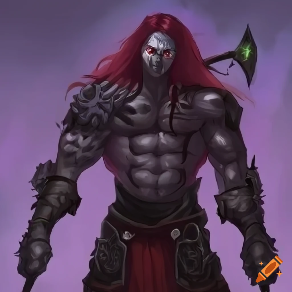 Powerful goliath necromancer, anime art on Craiyon