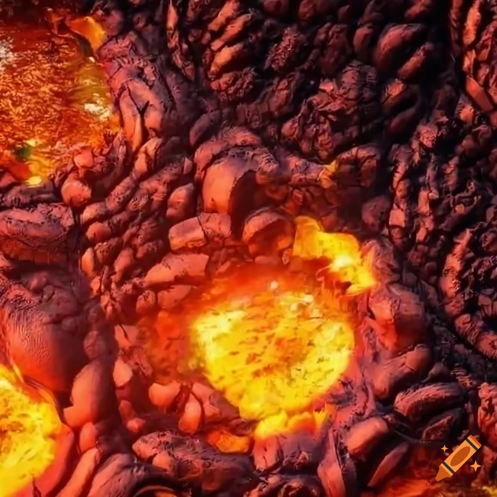 Video_game_terrain_detail___ground_top_down_view__close_up__lava ...
