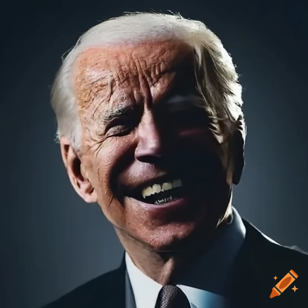Joe Biden with his mouth wide open and no teeth on Craiyon