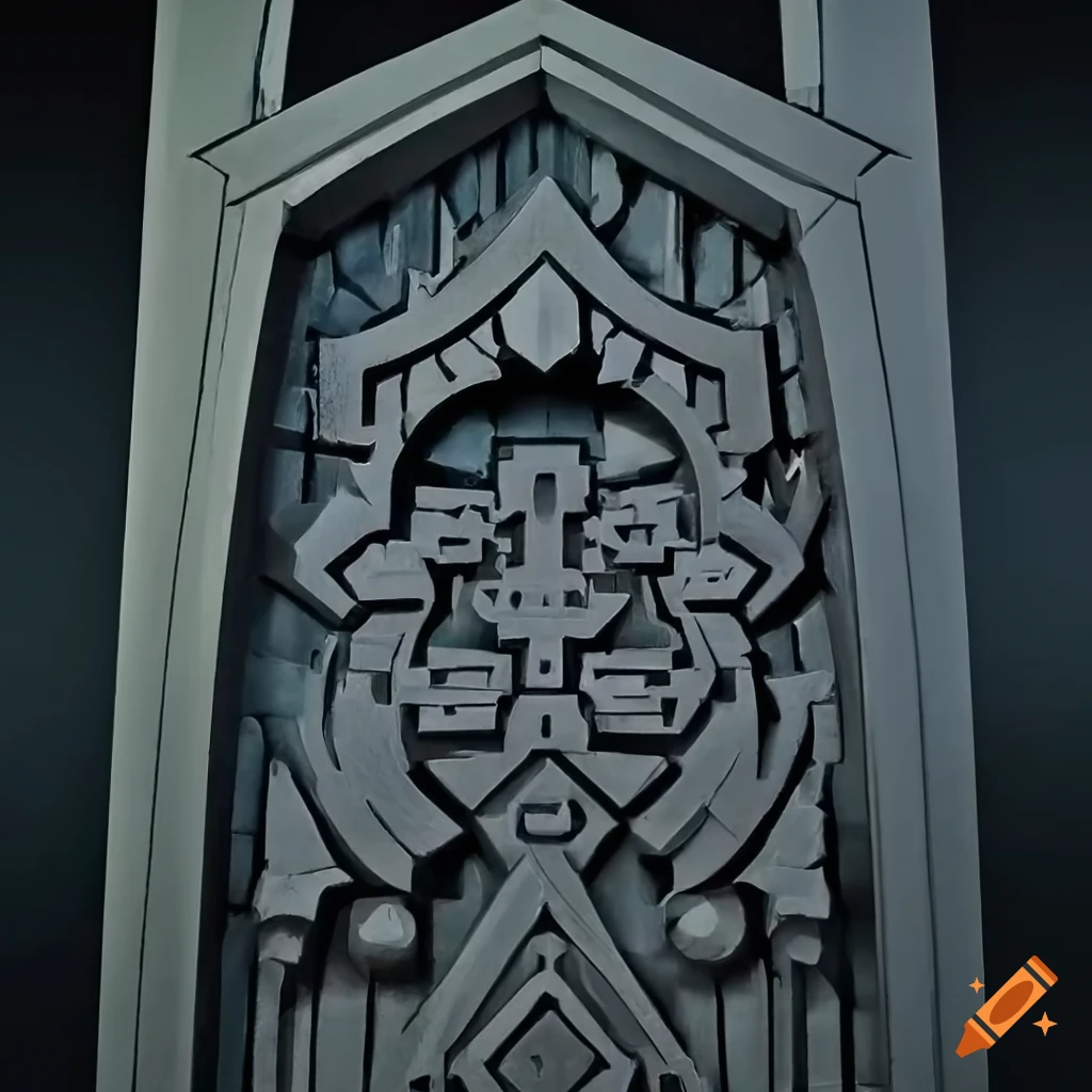 ‘Architectural Stave carving’-Style, hd Zelda game, sword shield ...