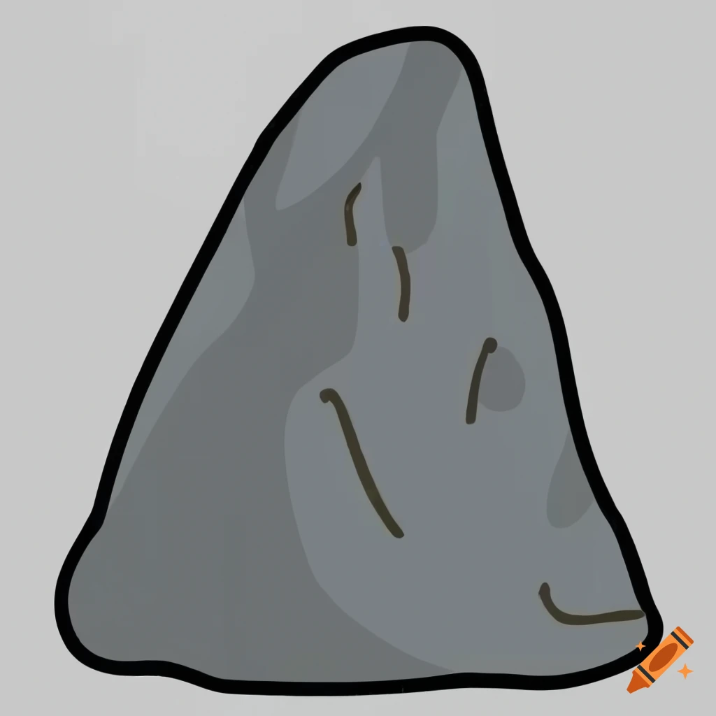 Gray rock cartoon
