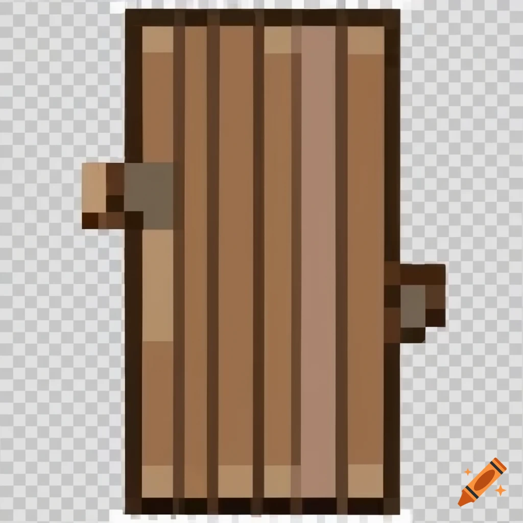 Pixelated log of wood with a background