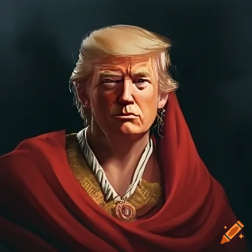 /imagine prompt: president trump in ancient clothing on Craiyon