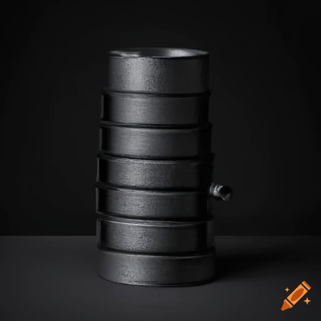 Cast iron bend pipe stacking industry on Craiyon