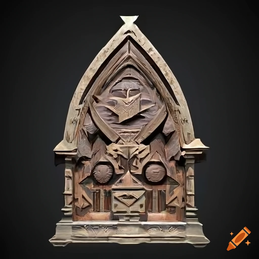 ‘Architectural Stave carving’-Style, hd Zelda game, sword shield ...