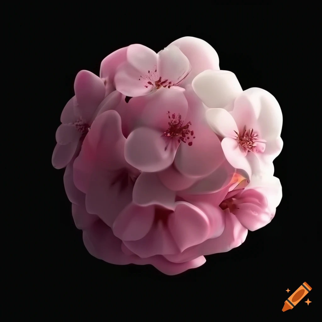 Cherry blossom extreme close-up, 3d octane render
