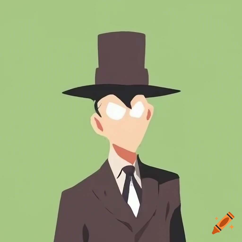 Super minimalist drawing of the detective from the fakin it jackbox ...