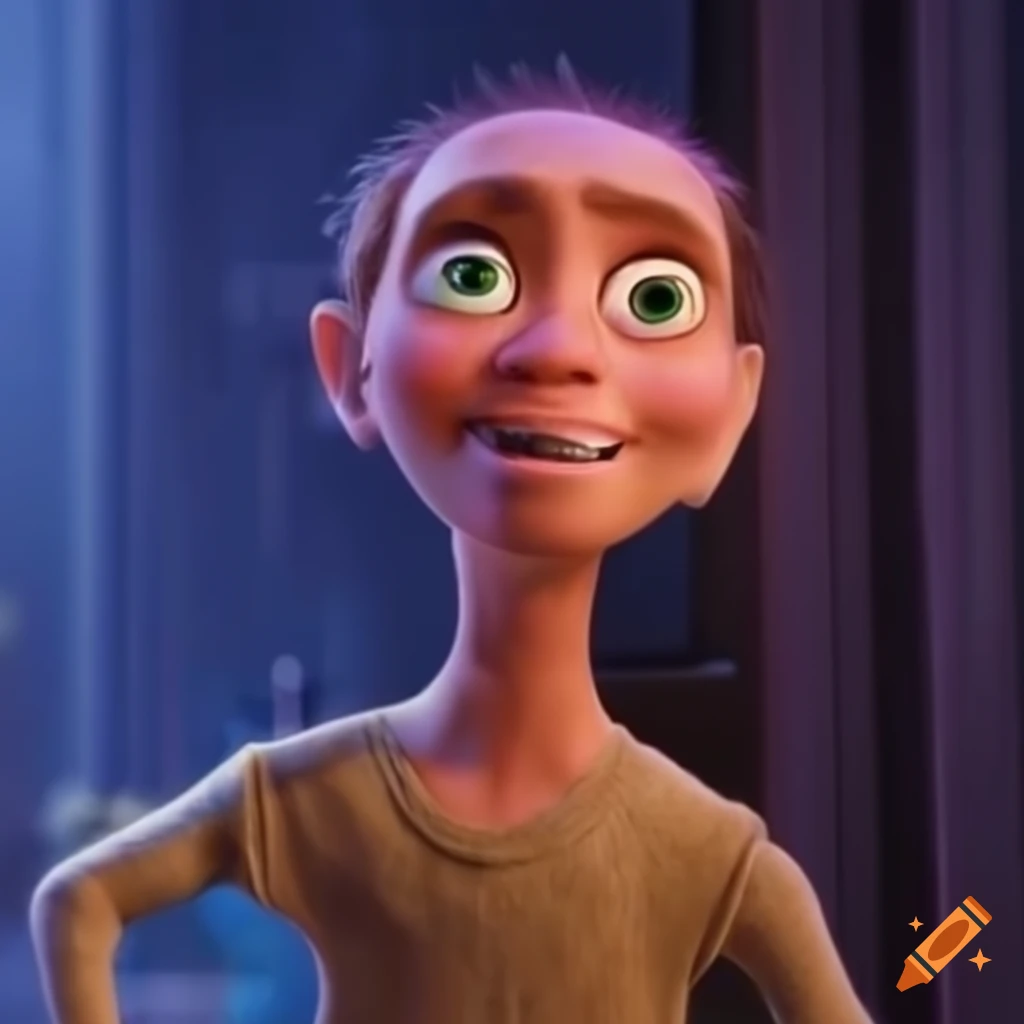 The main character of a pixar film about rocks on Craiyon