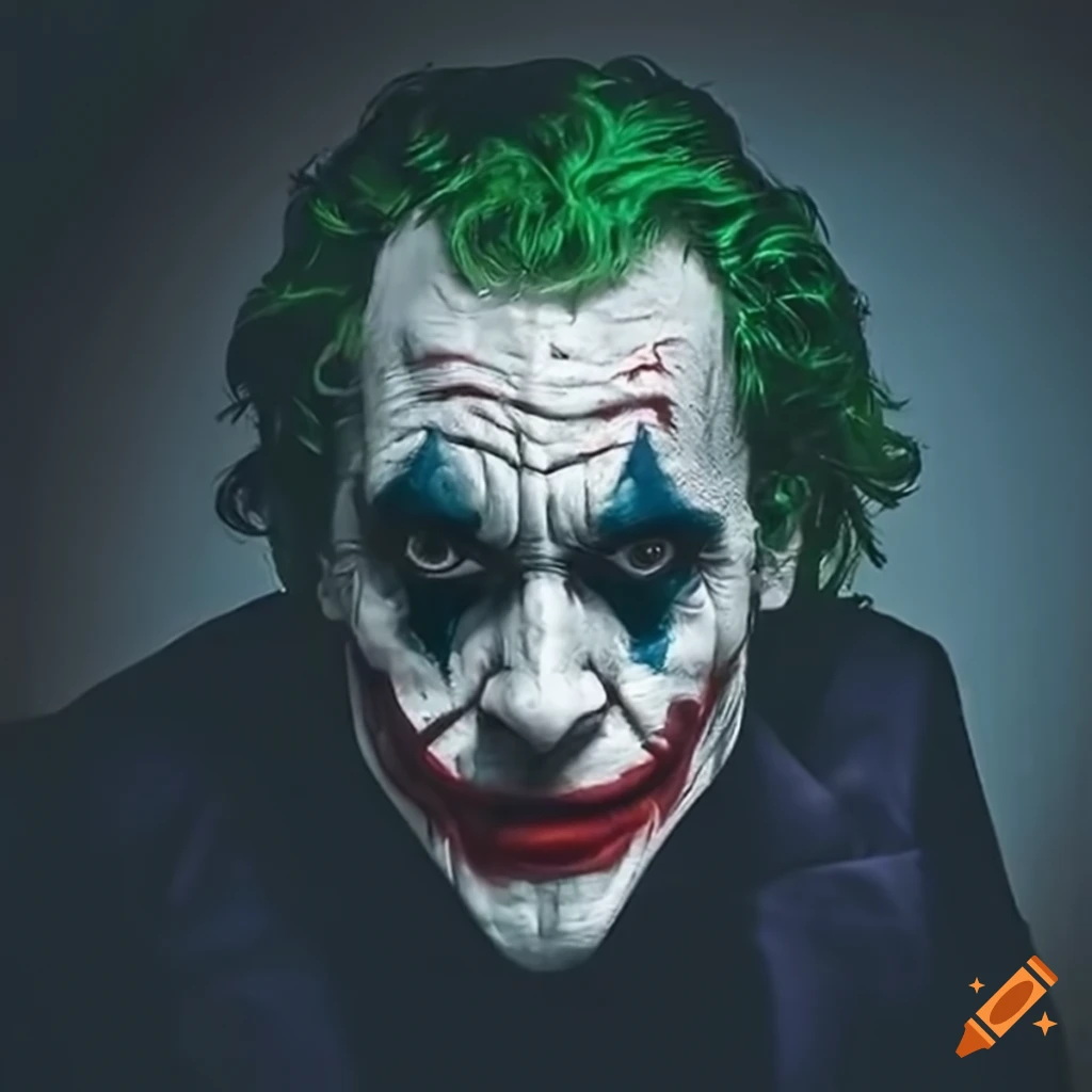 La cityscape at night made out of joker's face