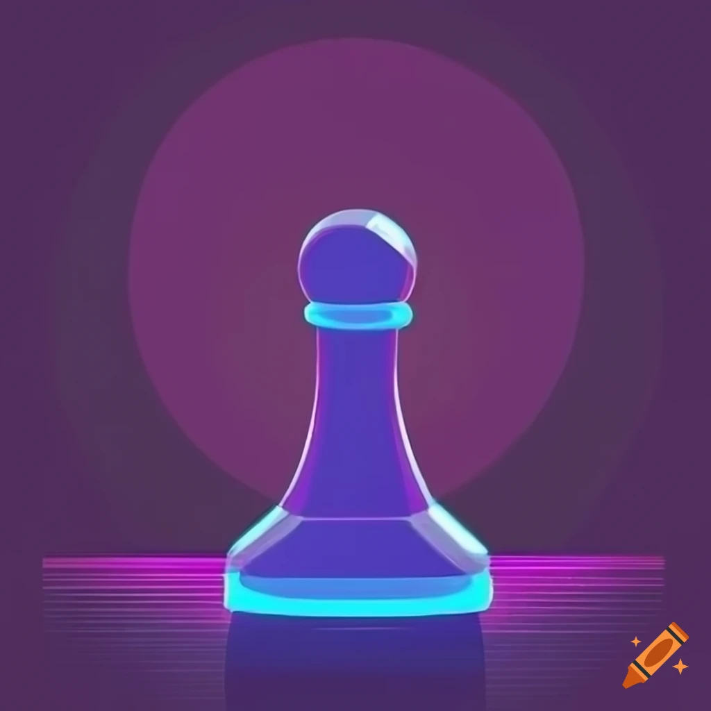 Original futuristic chess pawn profile picture synthwave on Craiyon
