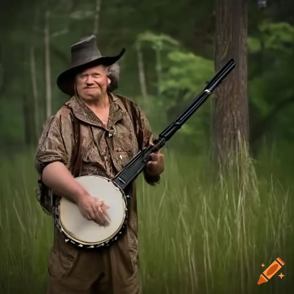 Hillbilly Playing Banjo