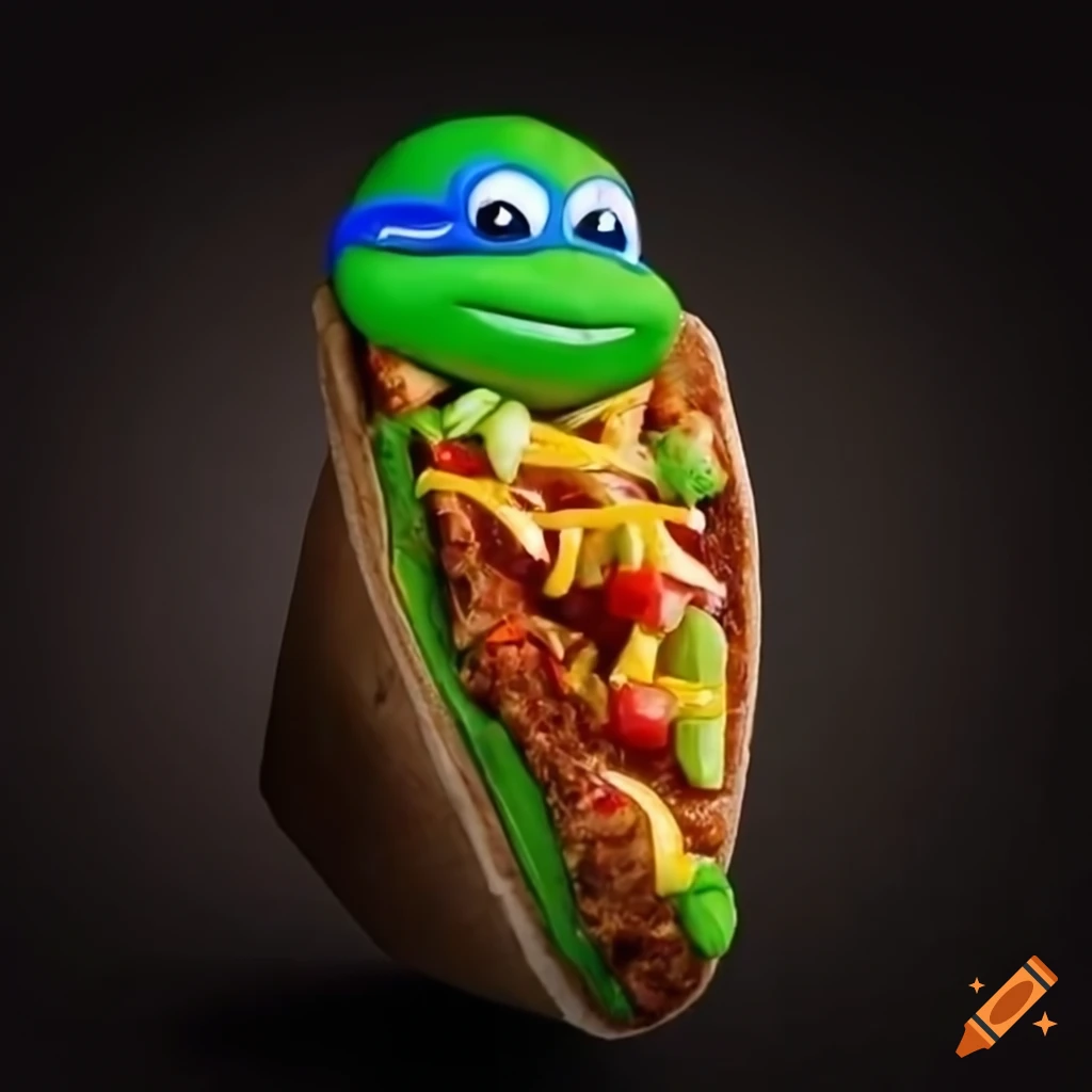 Taco pizza ninja turtle