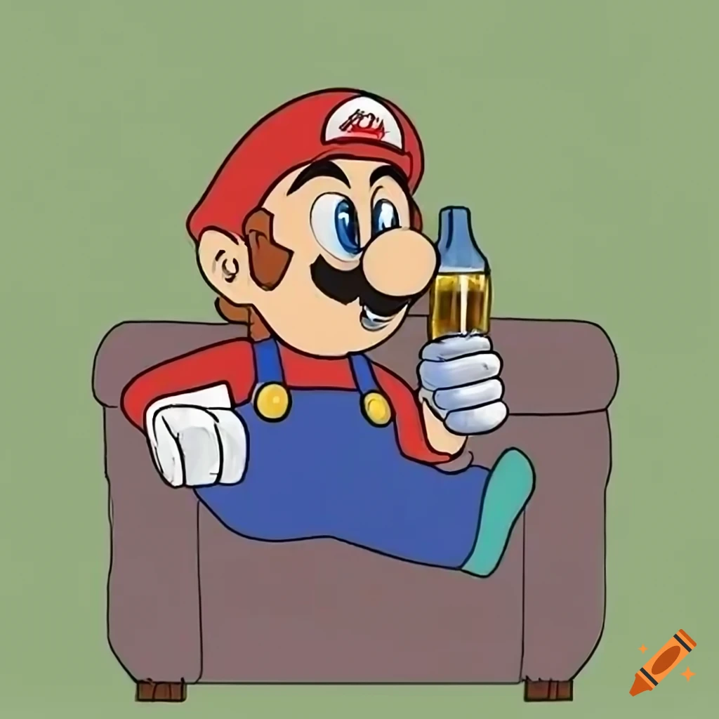 Mario Drinking