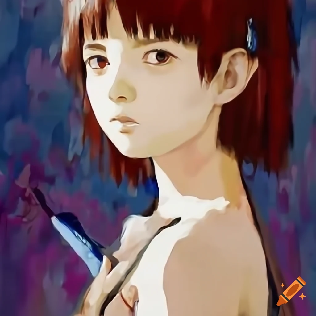 Lain iwakura as a profile on Craiyon