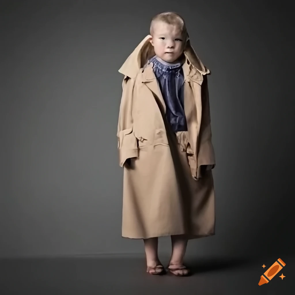 Frail Figure, long torso with short arms, looks more like 3 children in ...