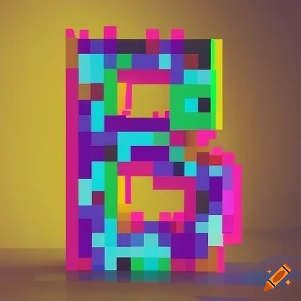 Vibrant graffiti art with pixelated minecraft-style letters on Craiyon