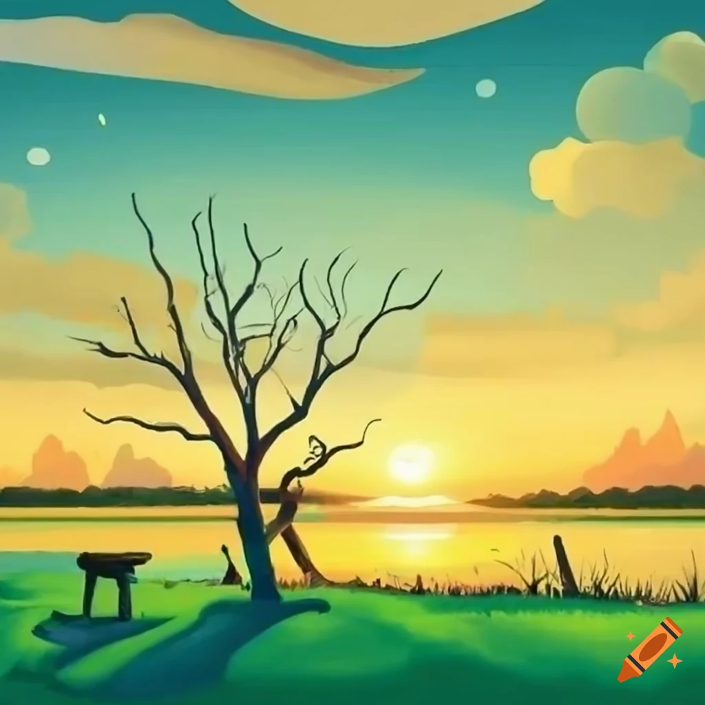 A happy peaceful scene