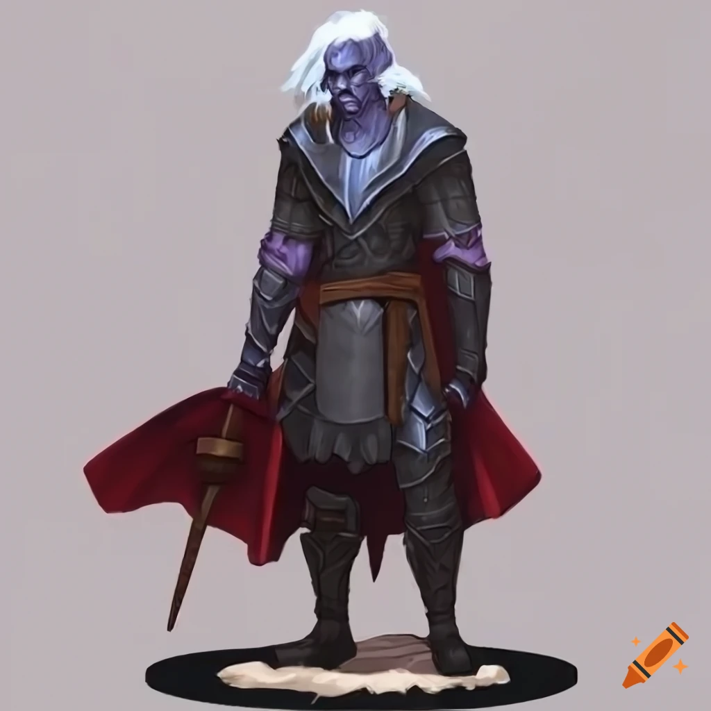 Dnd drow male fighter on Craiyon