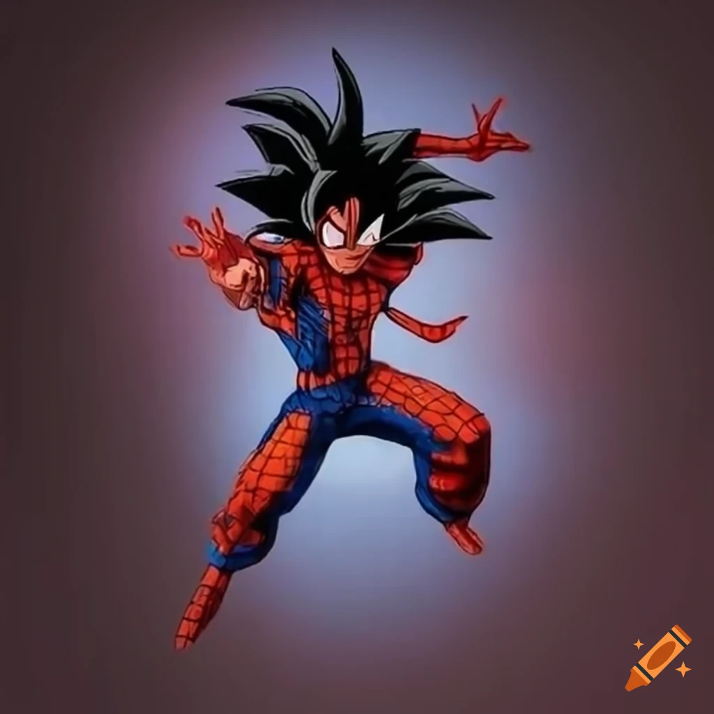 Goku spiderman on Craiyon