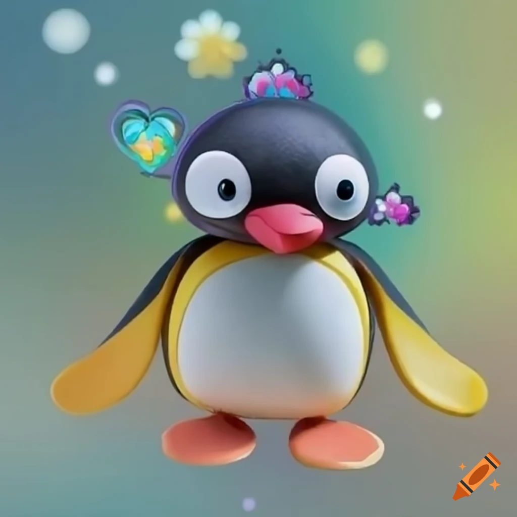 Pingu and star butterfly having a fun and magical encounter