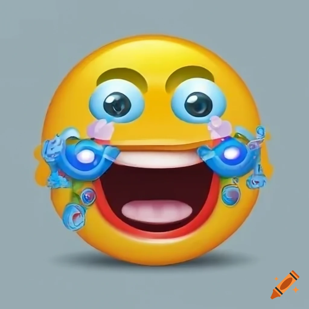 Laughing train emoji