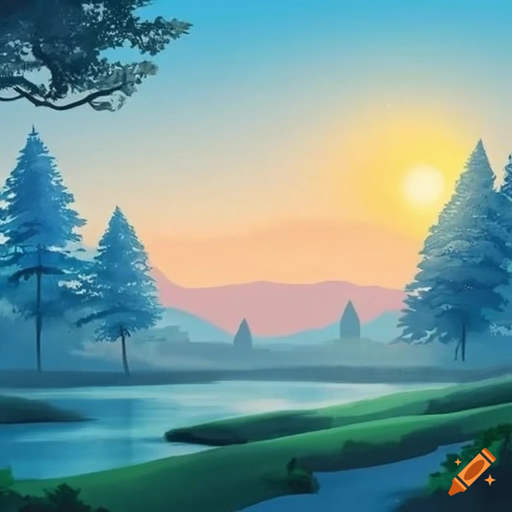 A happy peaceful scene