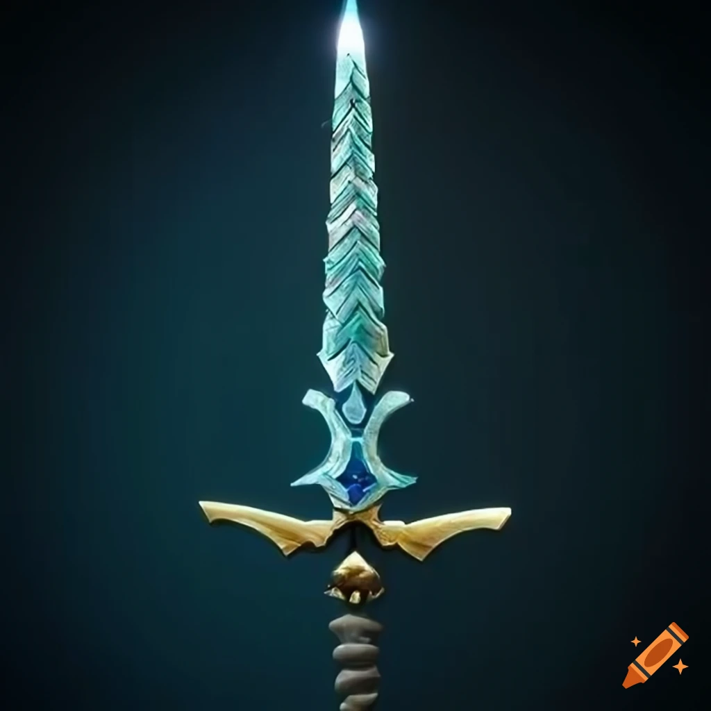 ‘Architectural Stave carving’-Style, hd Zelda game, sword sculpture ...