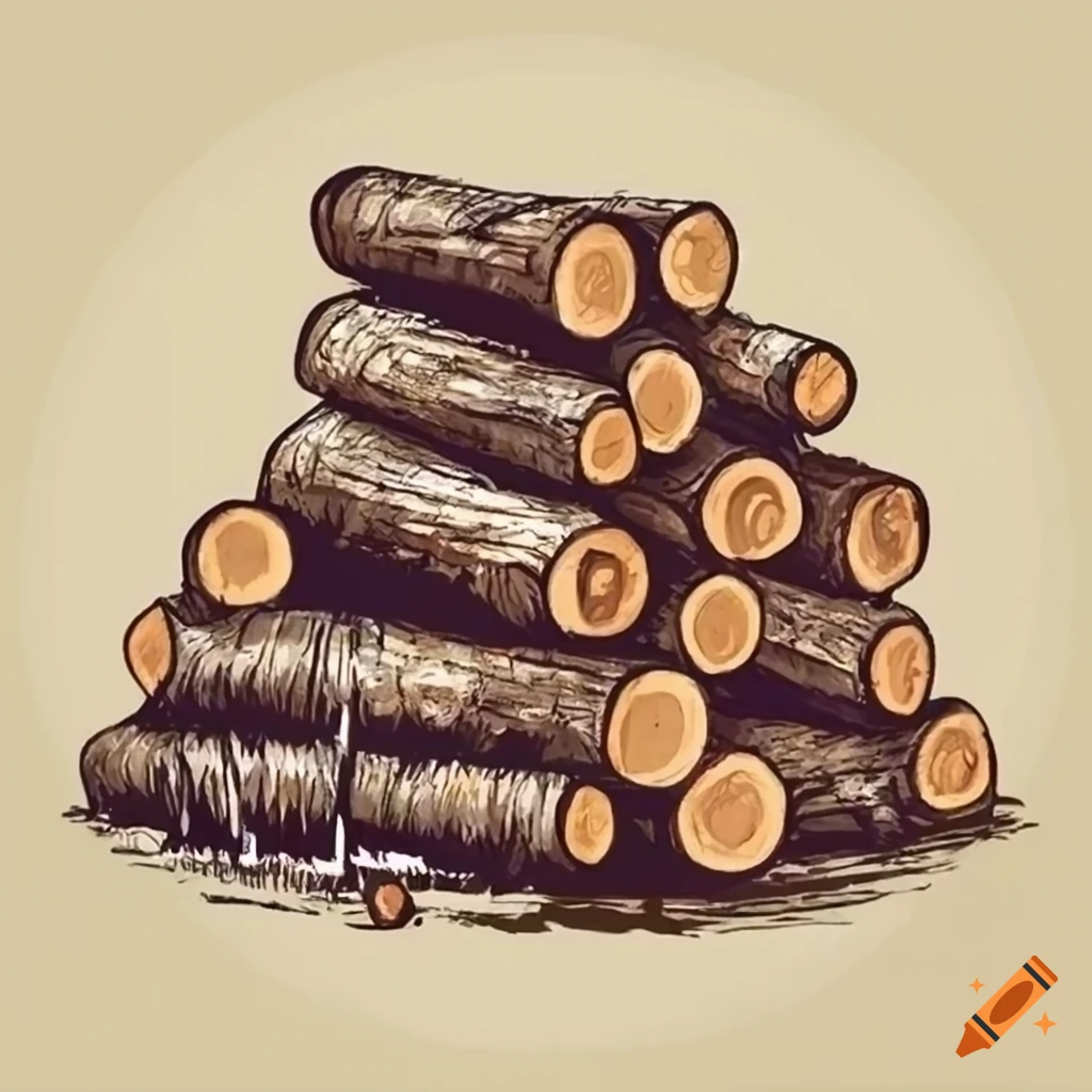 Log Pile Clipart
