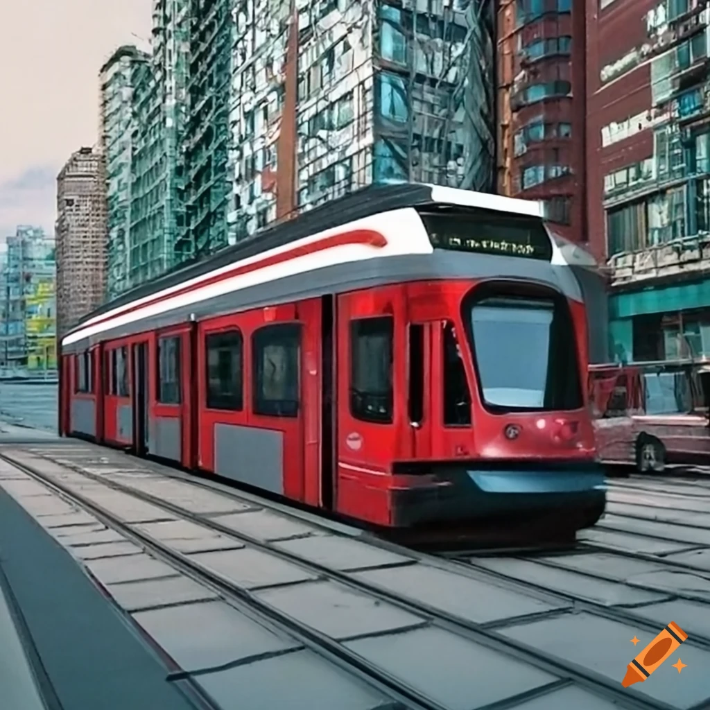 Trams in vancouver on Craiyon