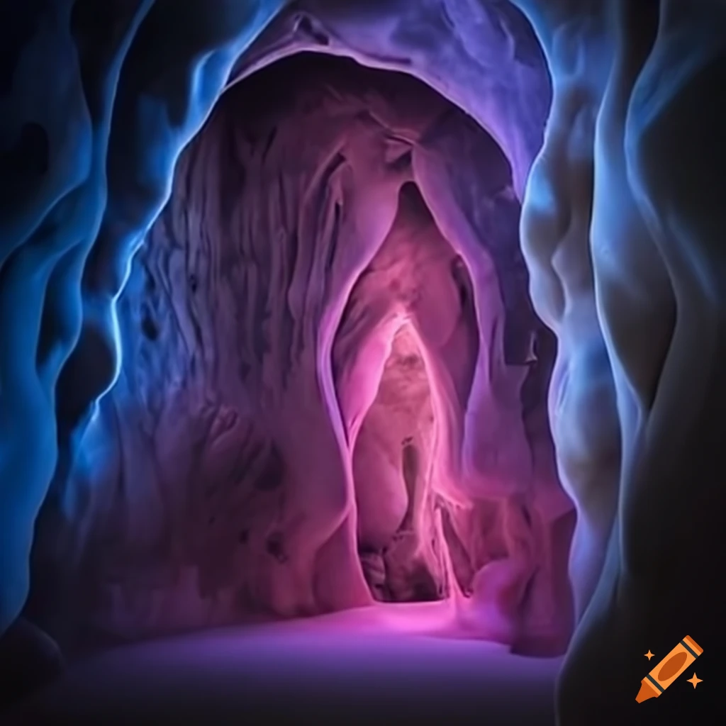 A cave made of muscle tissue on Craiyon