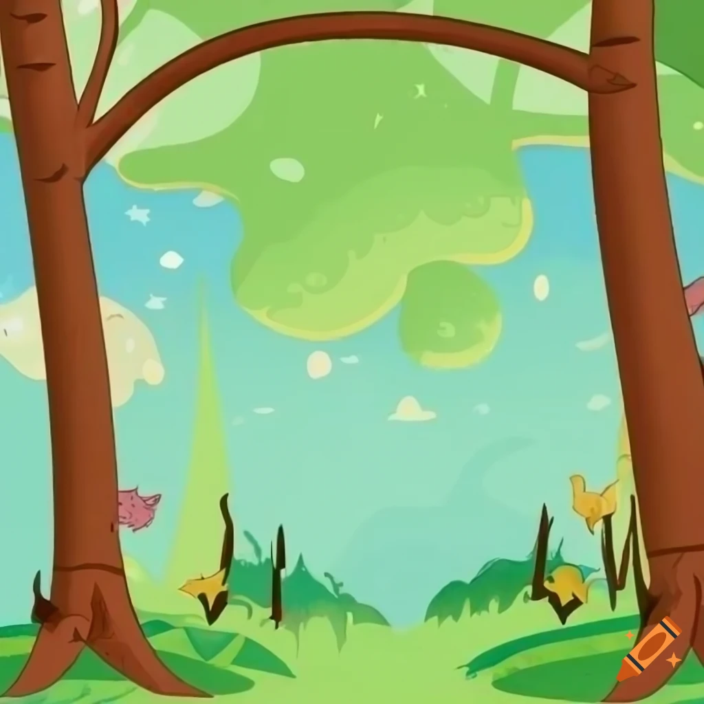 Cartoon forest theme book cover