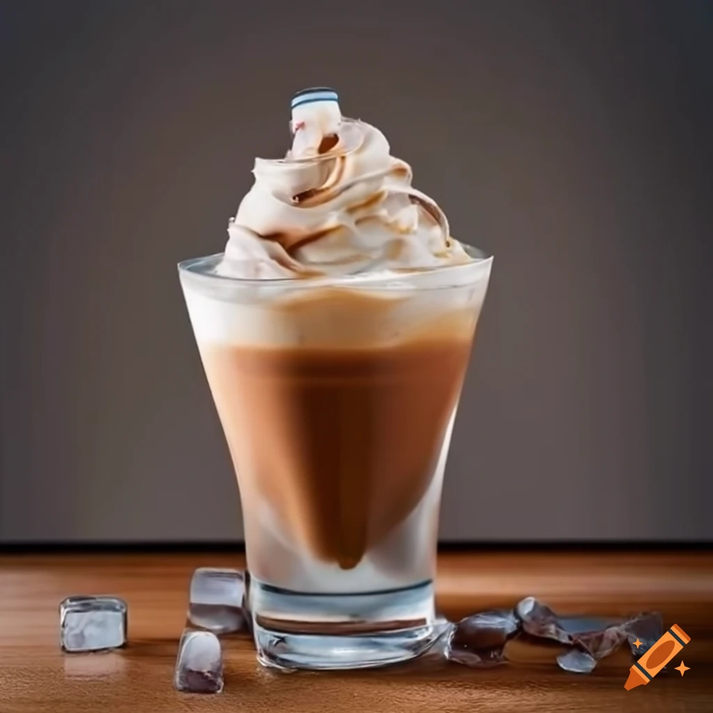 An ice cold nescafe frappe on a table