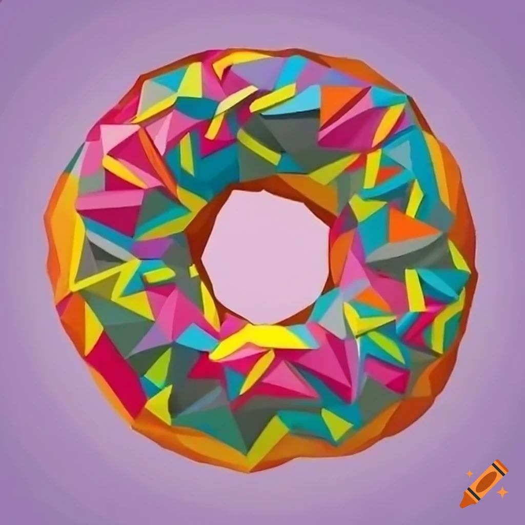 Polygon donut on Craiyon