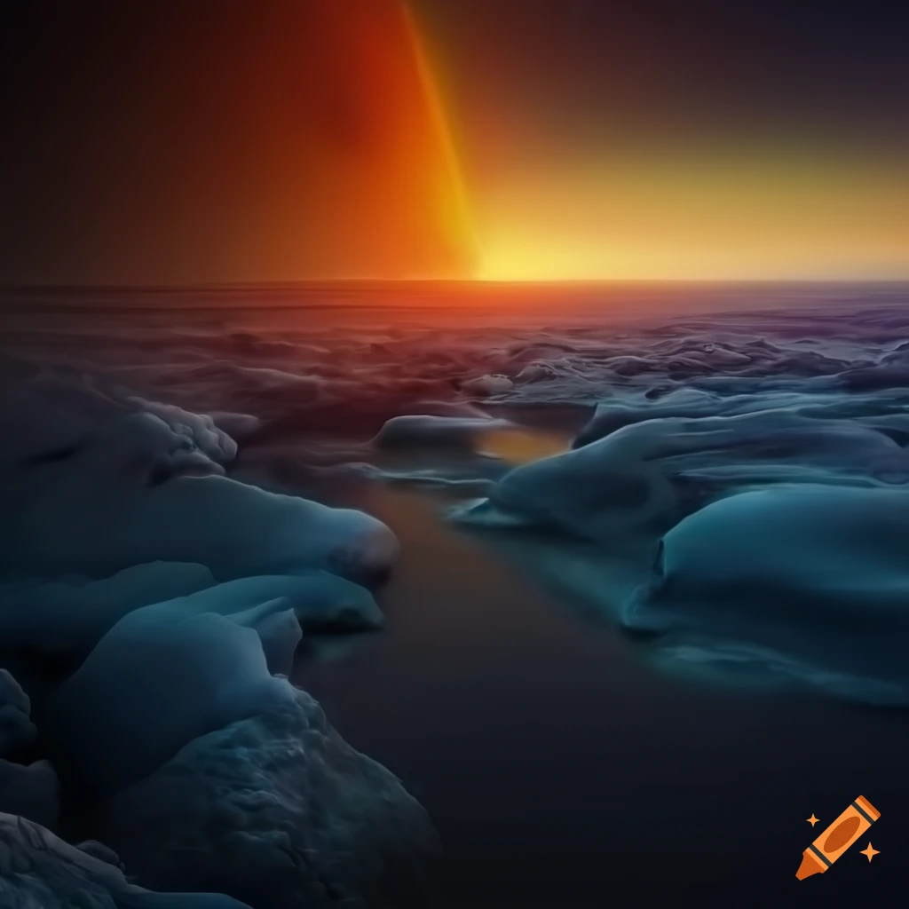 Alien landscape , realistic and natural, detailed full-color