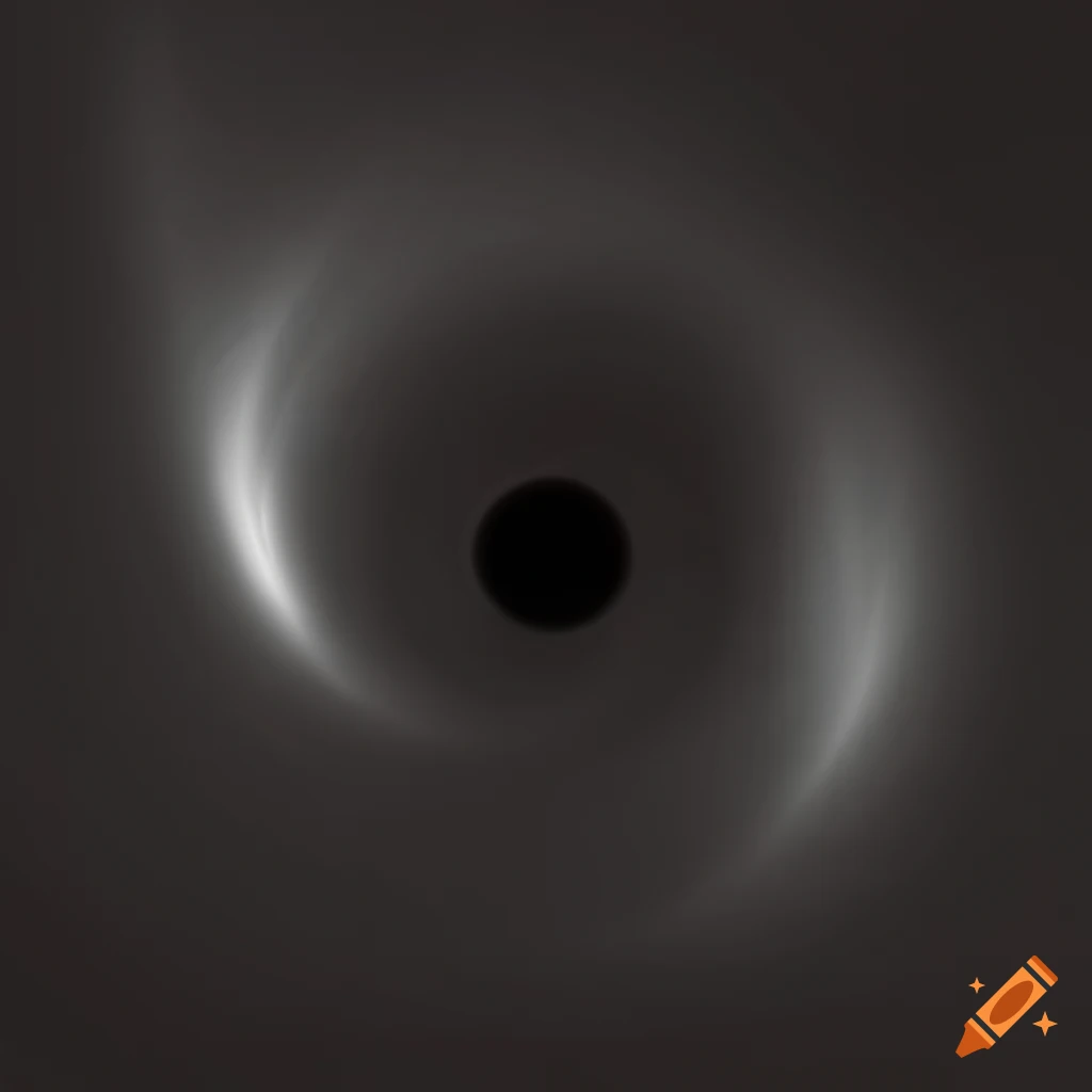 Photo of black hole in empty space on Craiyon