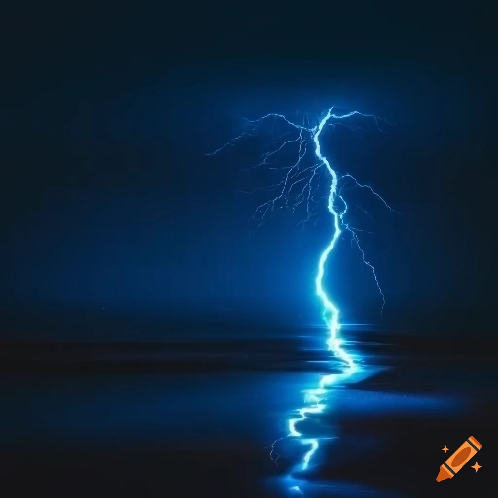 Neon Blue Lightning